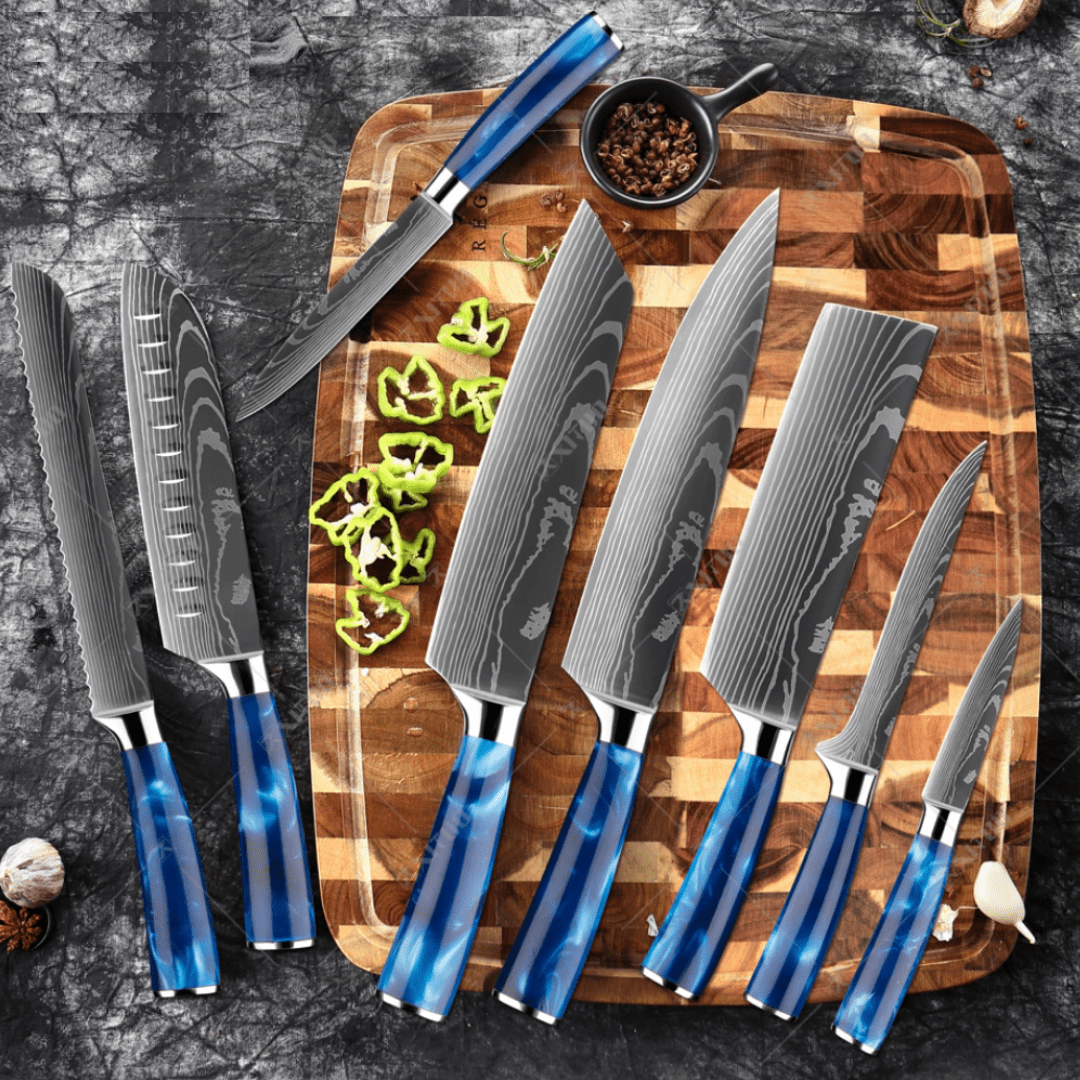 Santoku Blue Knife Set – Ultrazo
